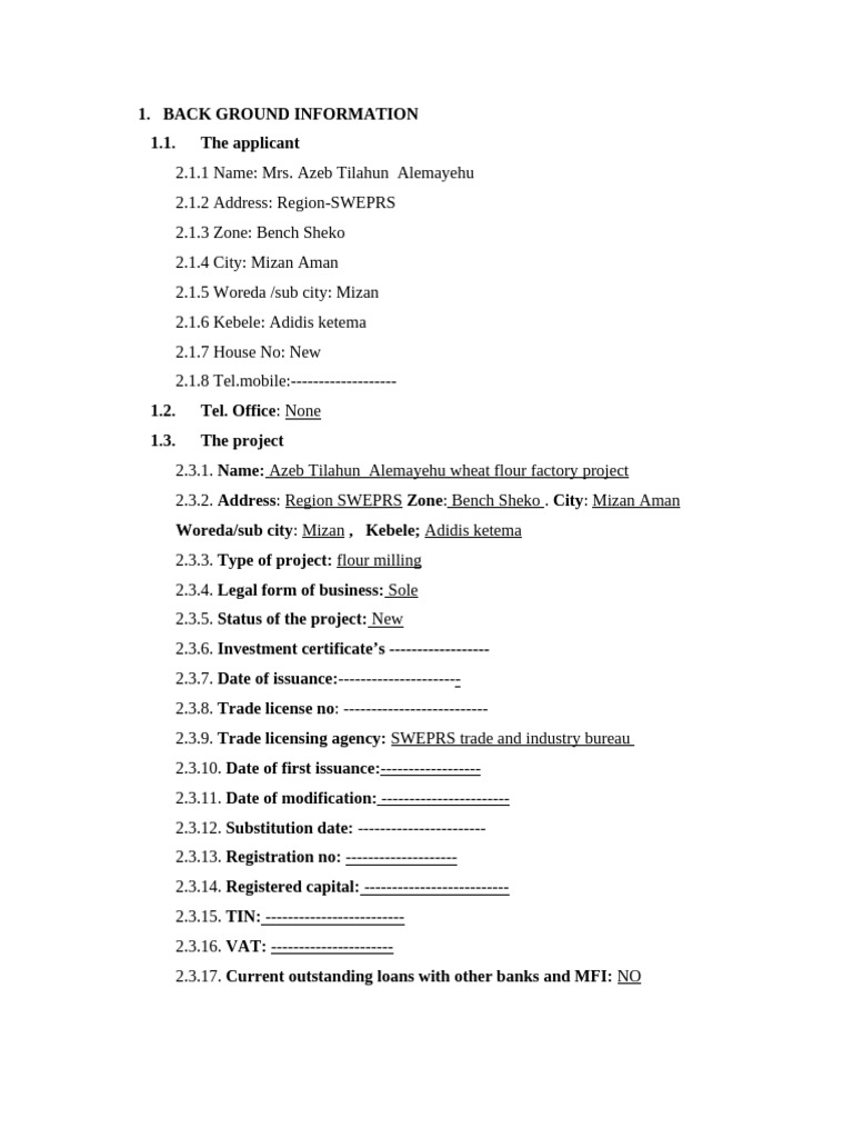 Azeb Back Ground Information | PDF
