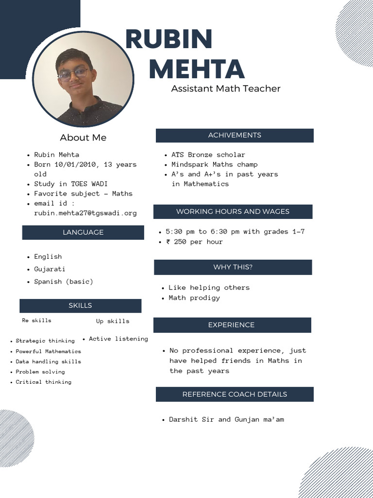 Blue Professional Modern CV Resume | PDF