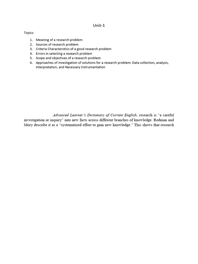 MTECH-RMIPR-Unit-1 | PDF | Statistics | Data Analysis