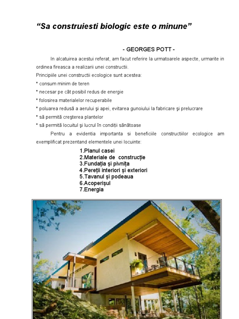 Constructii Ecologice | PDF