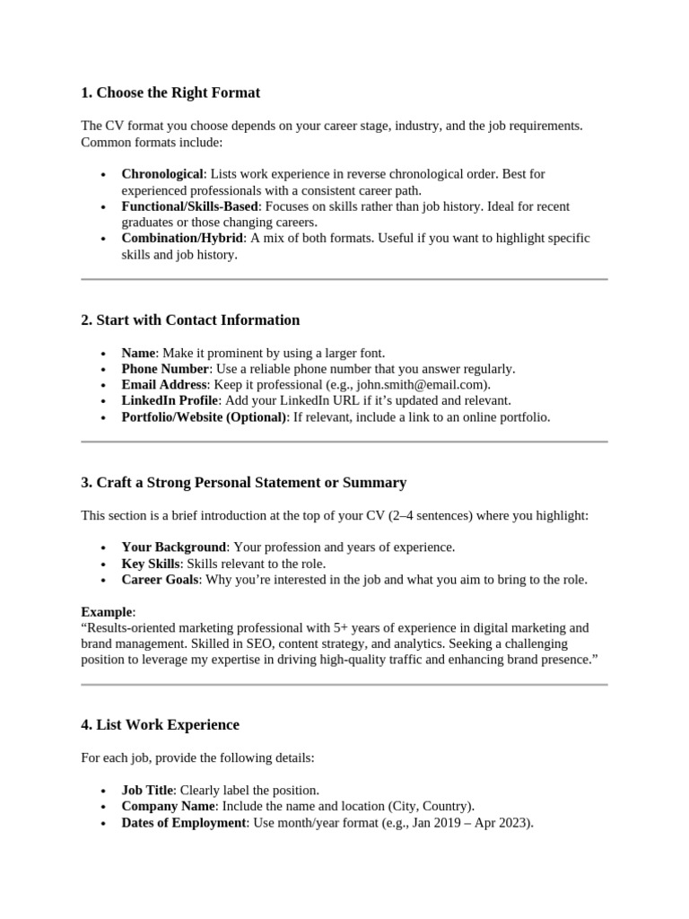 Essential CV Writing Tips for Success | PDF | Linked In | Brand
