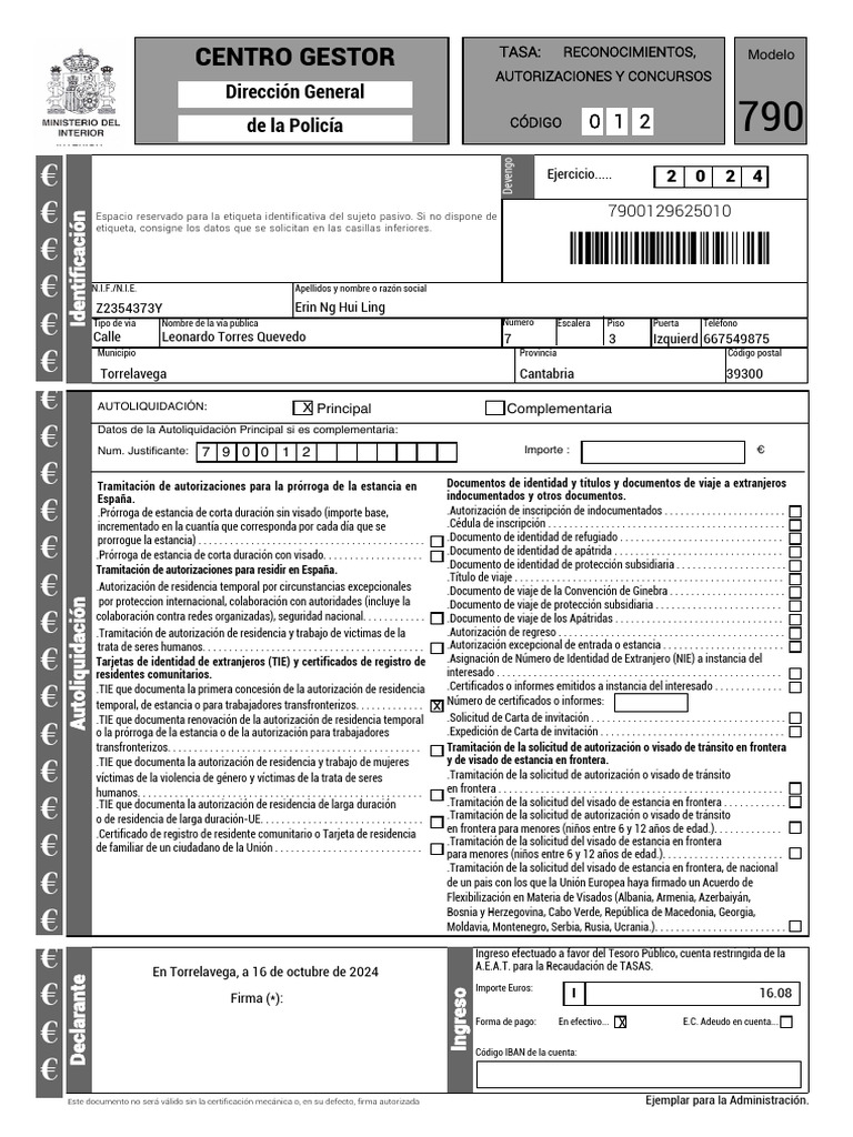 Tasa Form 3 | PDF | Visa de viaje | Gobierno y personalidad