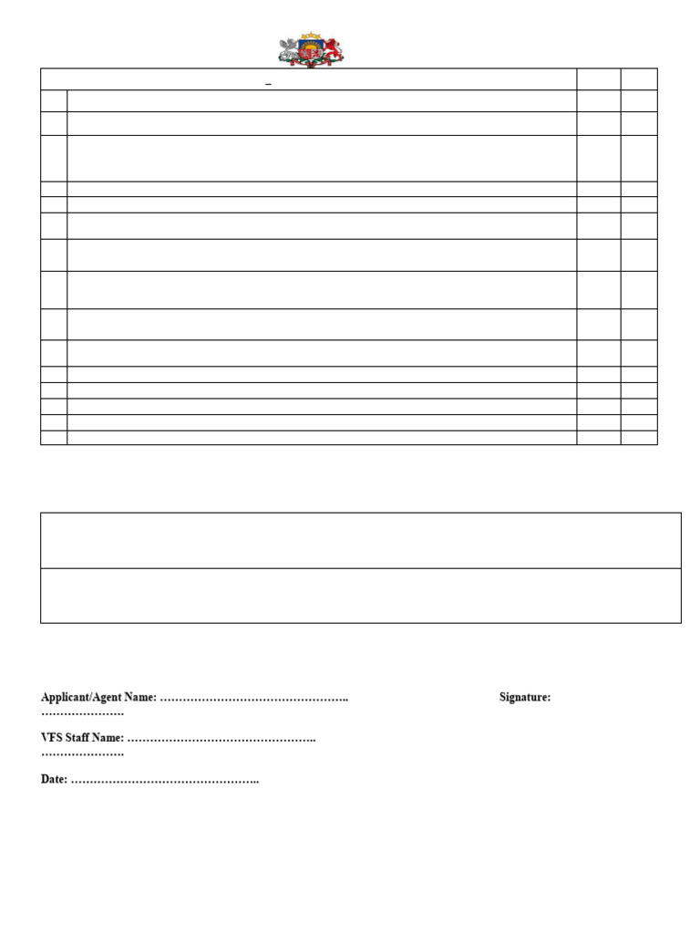 Latvia Student Visa D-Type Checklist | PDF