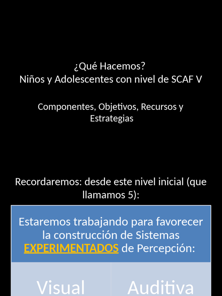 Estrategias SCAF Nivel V: Percepción y Comprensión | PDF | Percepción ...