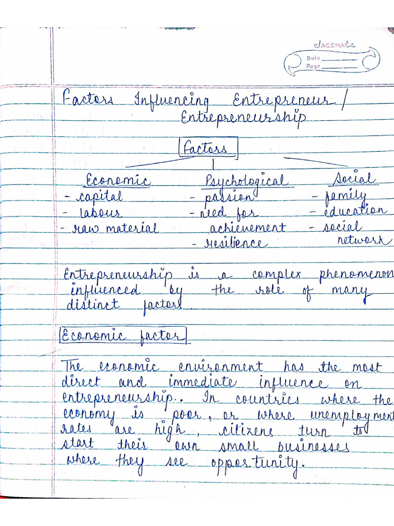 entrepreneurship unit 2 | PDF