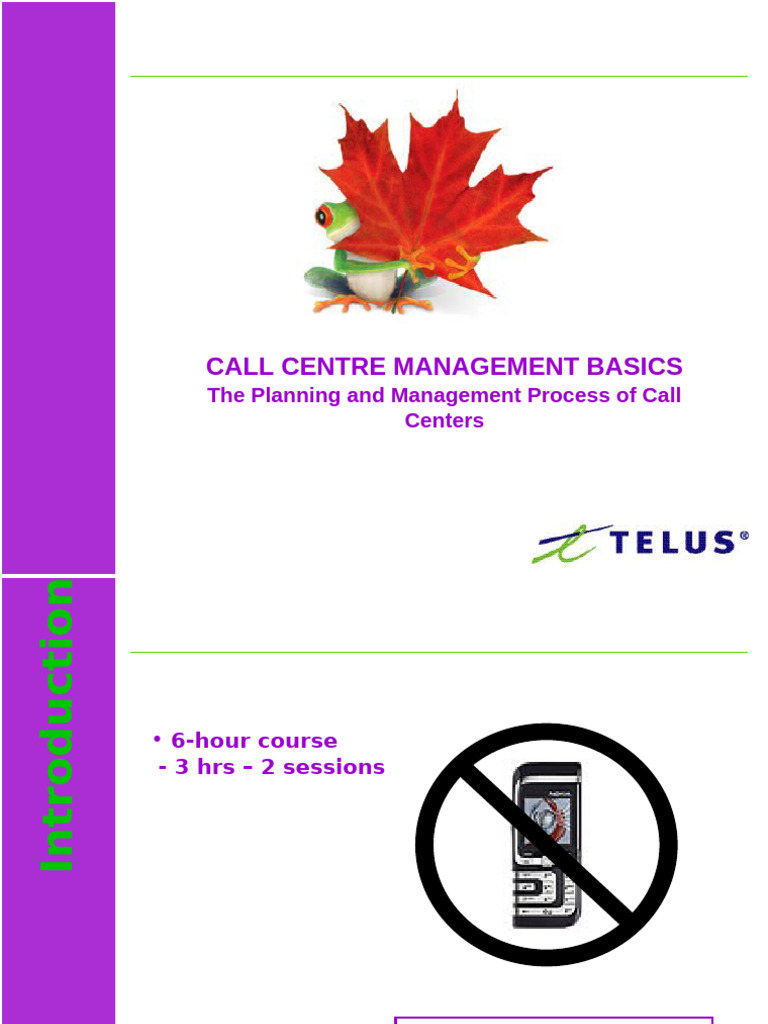 Call Center Management Course Guide | PDF | Call Centre | Forecasting