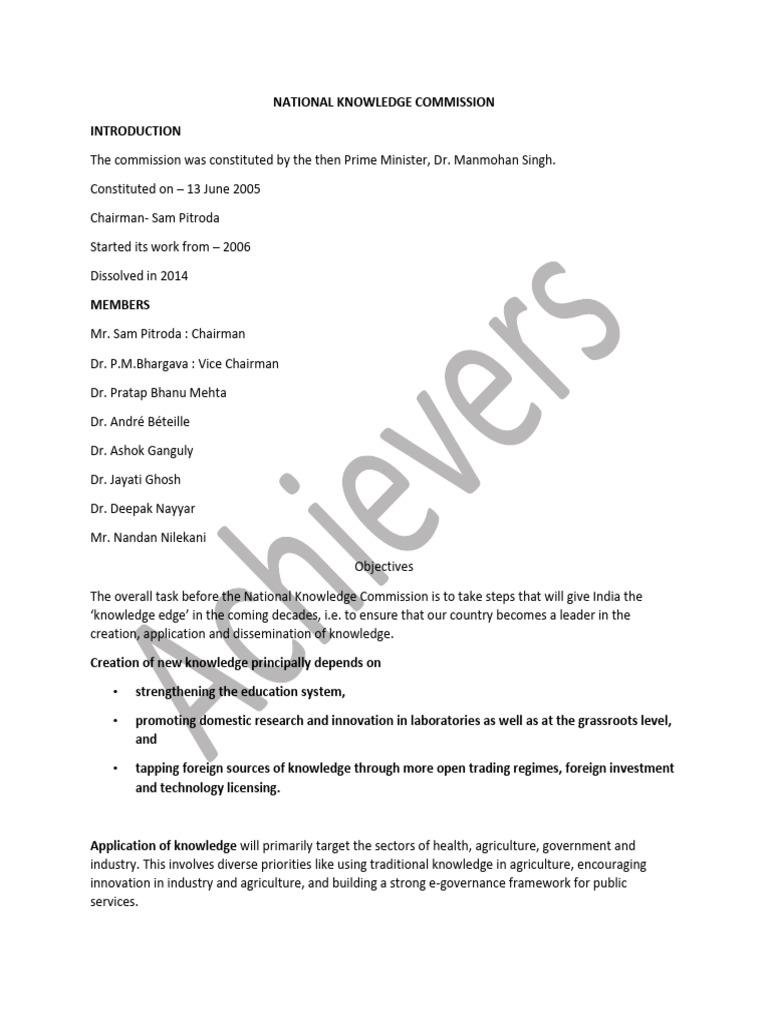 NATIONAL KNOWLEDGE COMMISSION English - 38362106 - 2024 - 11 - 05 - 22 ...