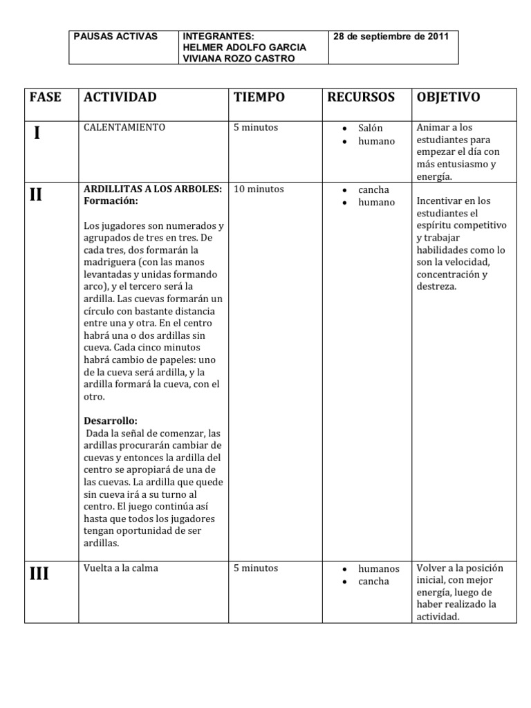 Pausa Activa | PDF | Ciencias sociales