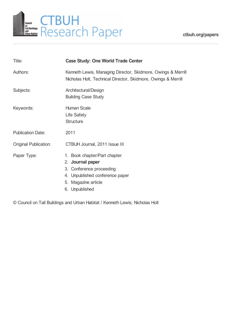 24 Case Study One World Trade Center | PDF | Strength Of Materials ...