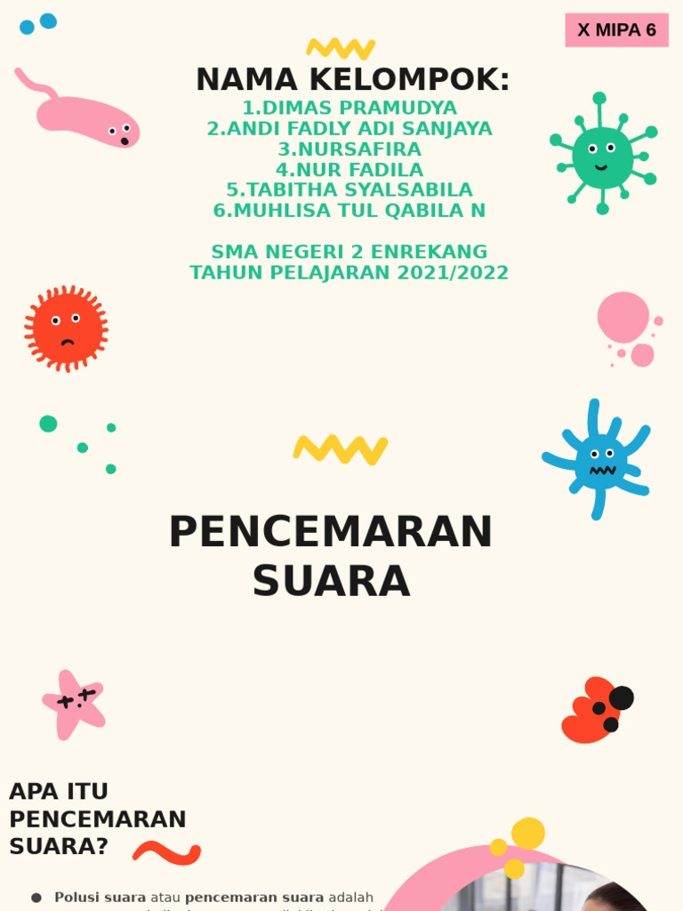 Dimas Pramudya - PPT Pencemaran Suara.x Mipa 6 | PDF