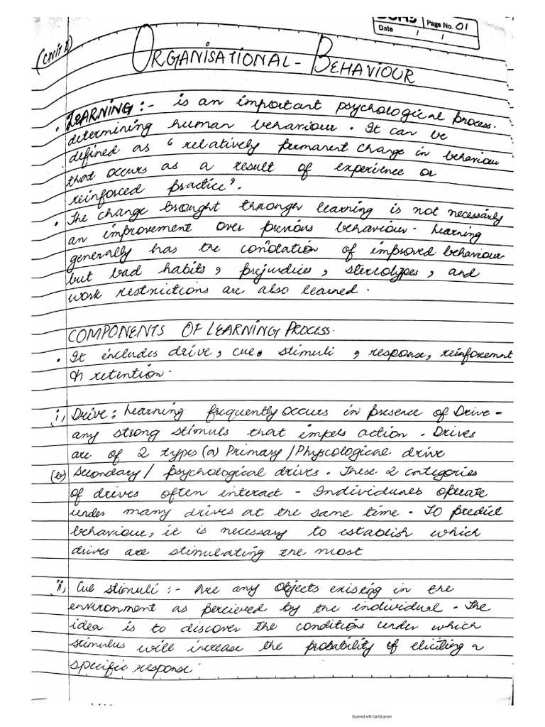 Organizational Behaviour UNIT 3 | PDF