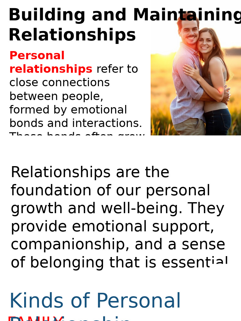Building Strong Personal Relationships | PDF | Love | Intimate Relationships