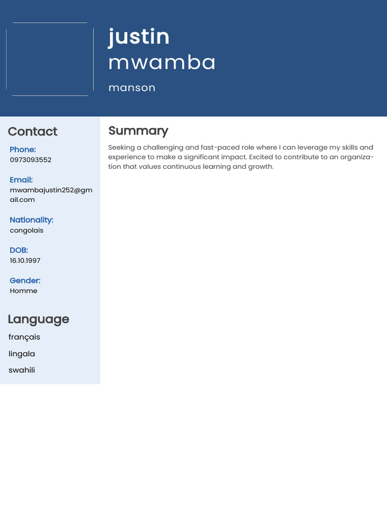 Justin Resume 414 | PDF