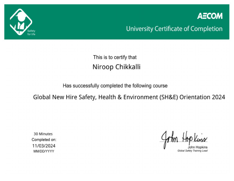 Certificate EPE | PDF