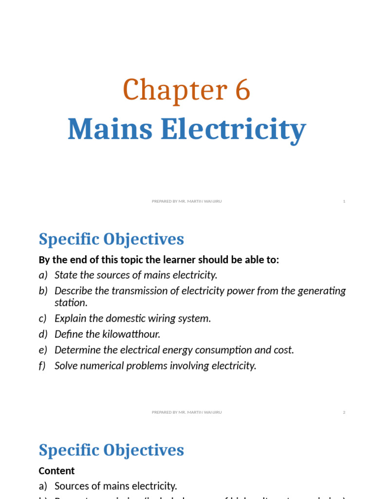 36 Mains Electricity-1 | PDF | Electric Power Transmission | Fuse ...