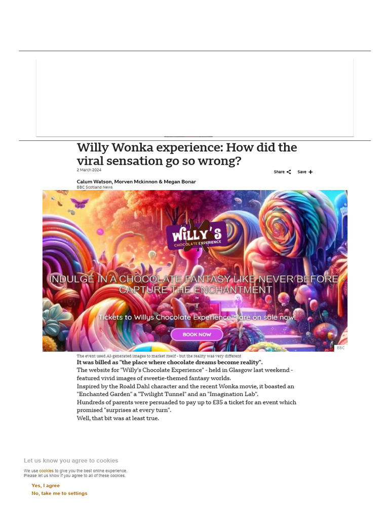 Willy Wonka Experience - How Did The Viral Sensation Go So Wrong | PDF