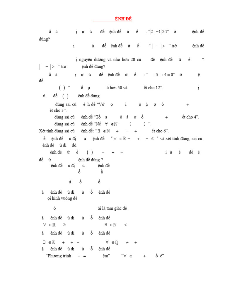 1. BTVN MỆNH ĐỀ - N1 | PDF