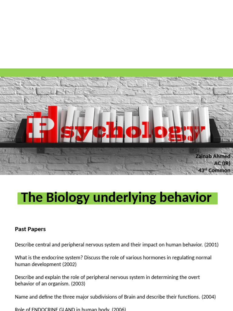Psychology Lecture 2 | PDF | Neurotransmitter | Neuron Psychology Lecture 2 | PDF | Neurotransmitter | Neuron