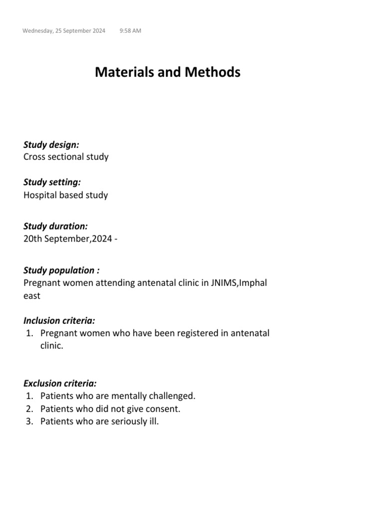 Materials and Methods | PDF | Wellness