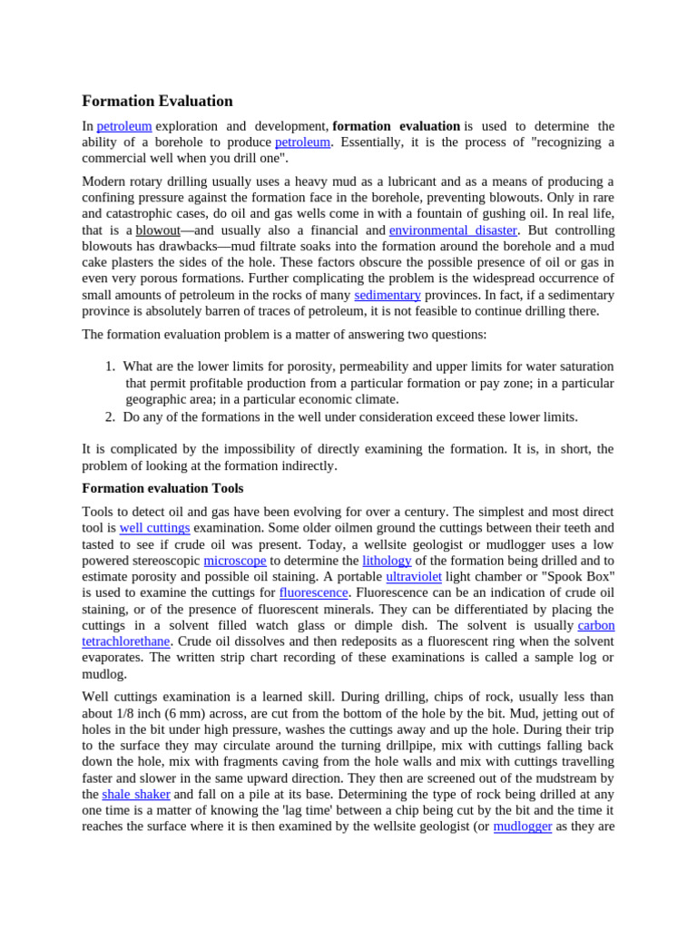 Formation Evaluation Pdf Neutron