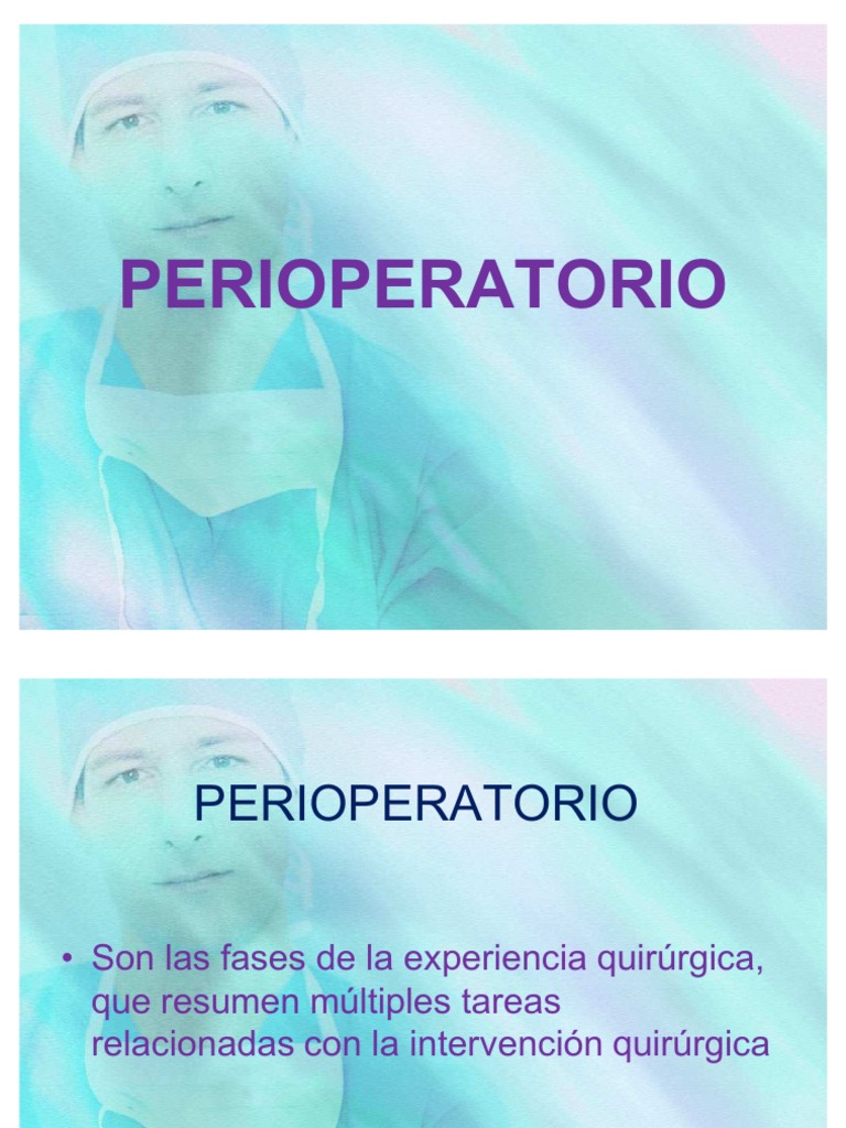 Perioperatorio | PDF | Hemostasia | Cirugía