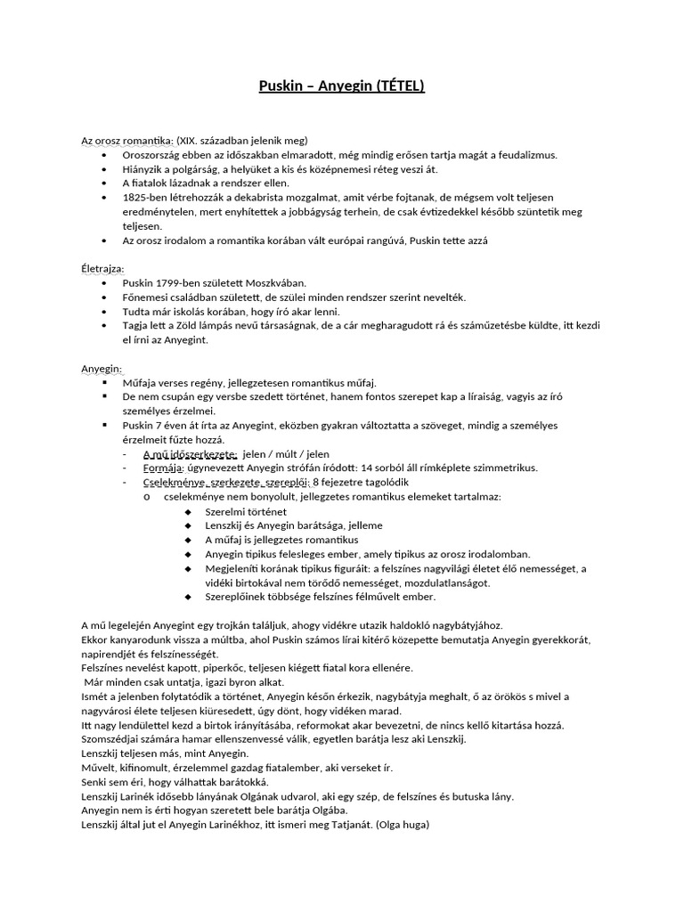 Puskin - Anyegin | PDF
