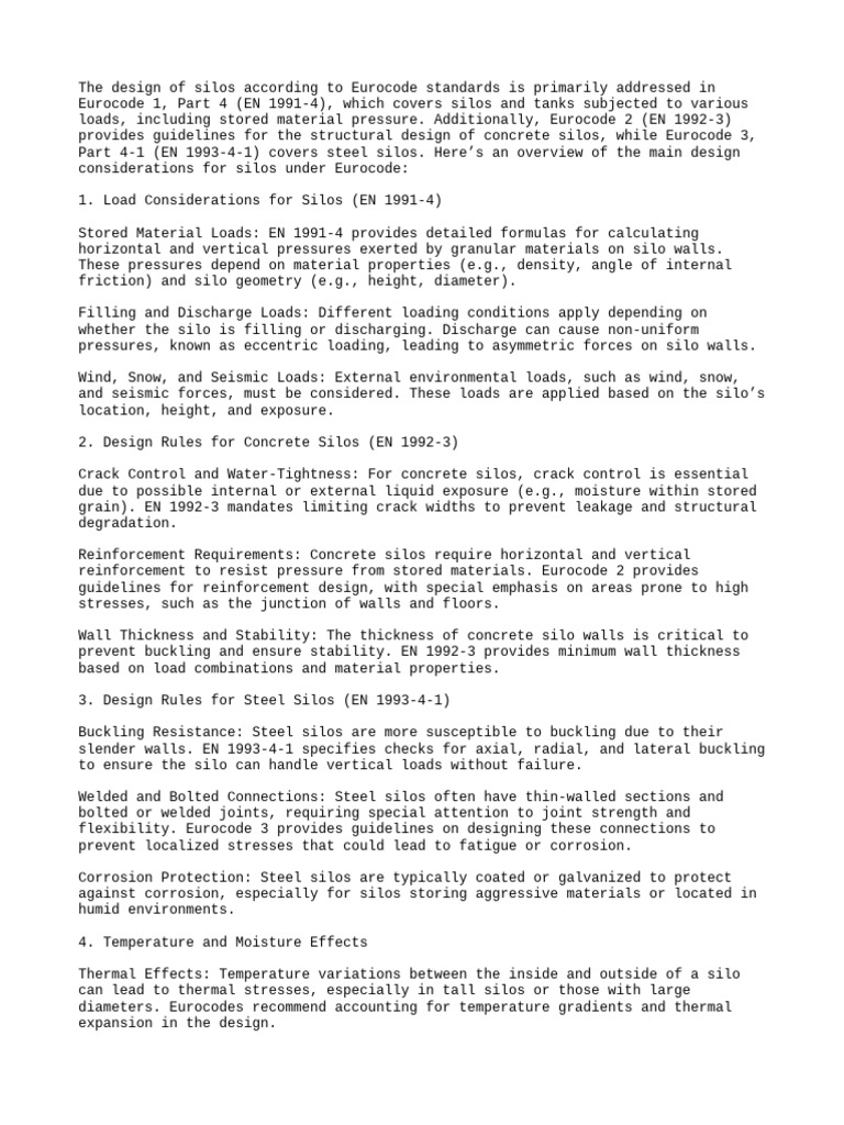 Silos Eurocode | PDF | Buckling | Structural Load
