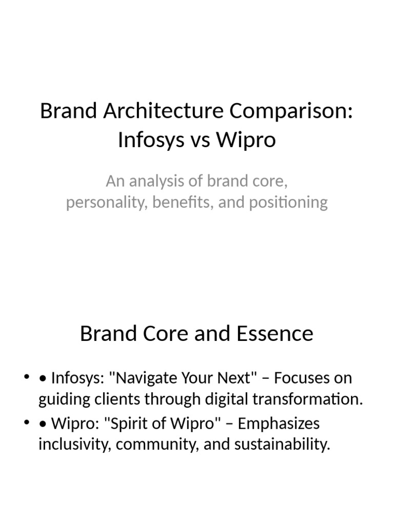 Infosys Vs Wipro Brand Architecture Comparison | PDF | Art