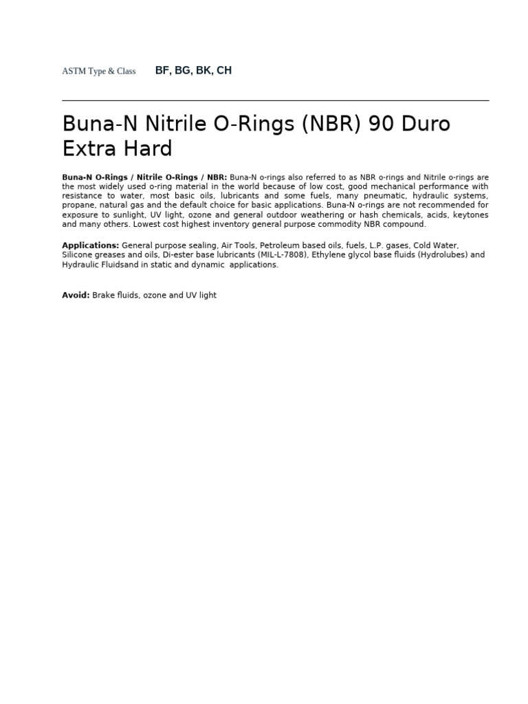 NBR Rubber | PDF | Science & Mathematics