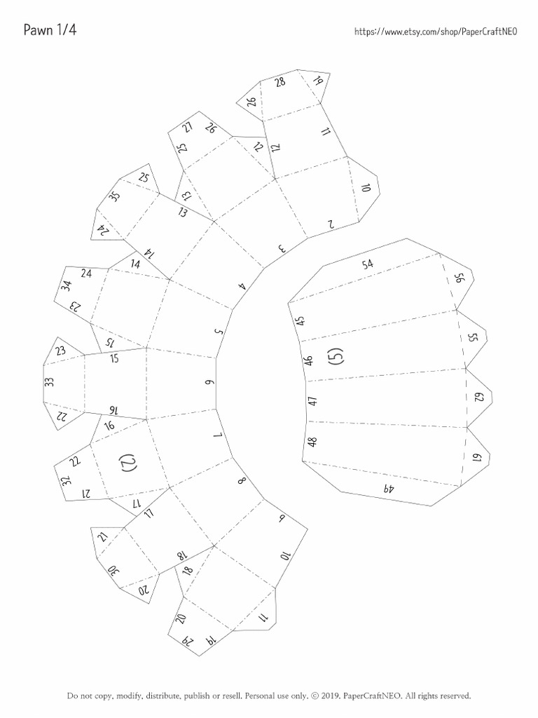 Pawn Template by Papercraftneo | PDF