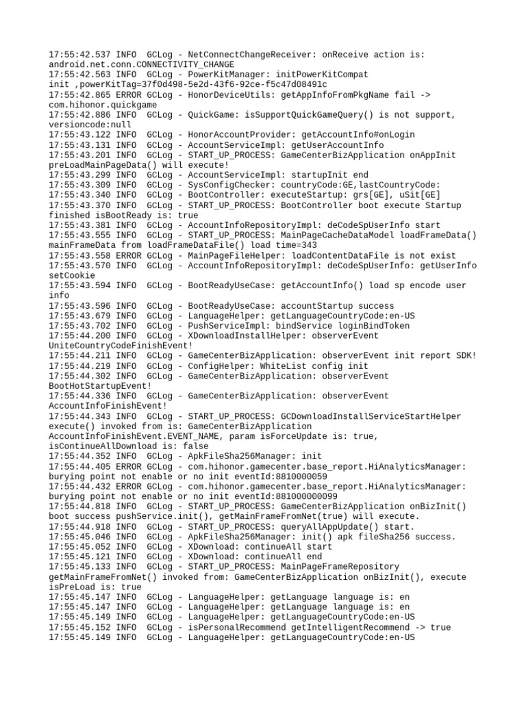 GameCenter Startup Log Analysis | PDF | Computer Engineering | Internet Architecture
