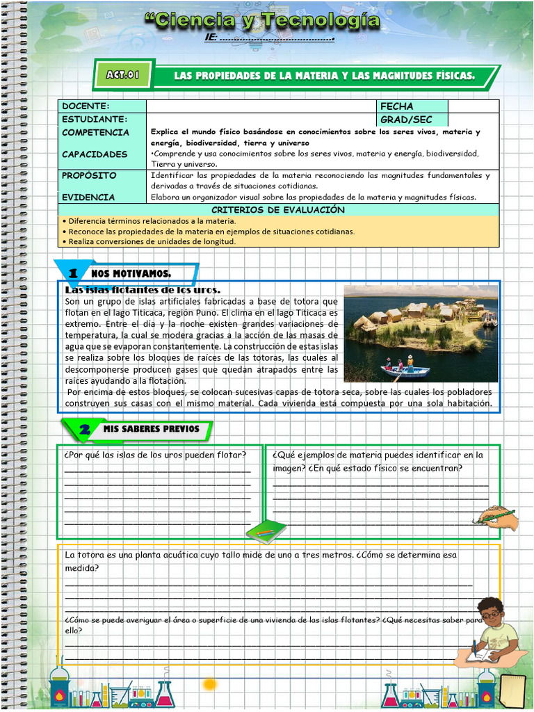 A-1º Act 1 Cyt Und 7 - Sem 1-1 | PDF | Sistema Internacional de Unidades | Medición