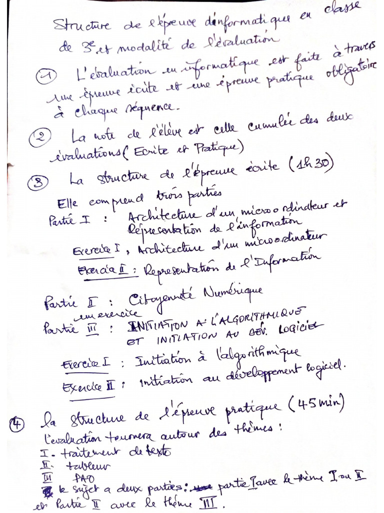 Structure Épreuve 3e | PDF