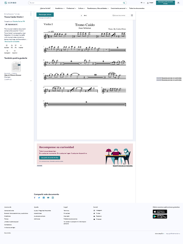 Trono Caido-Violin I - PDF | PDF