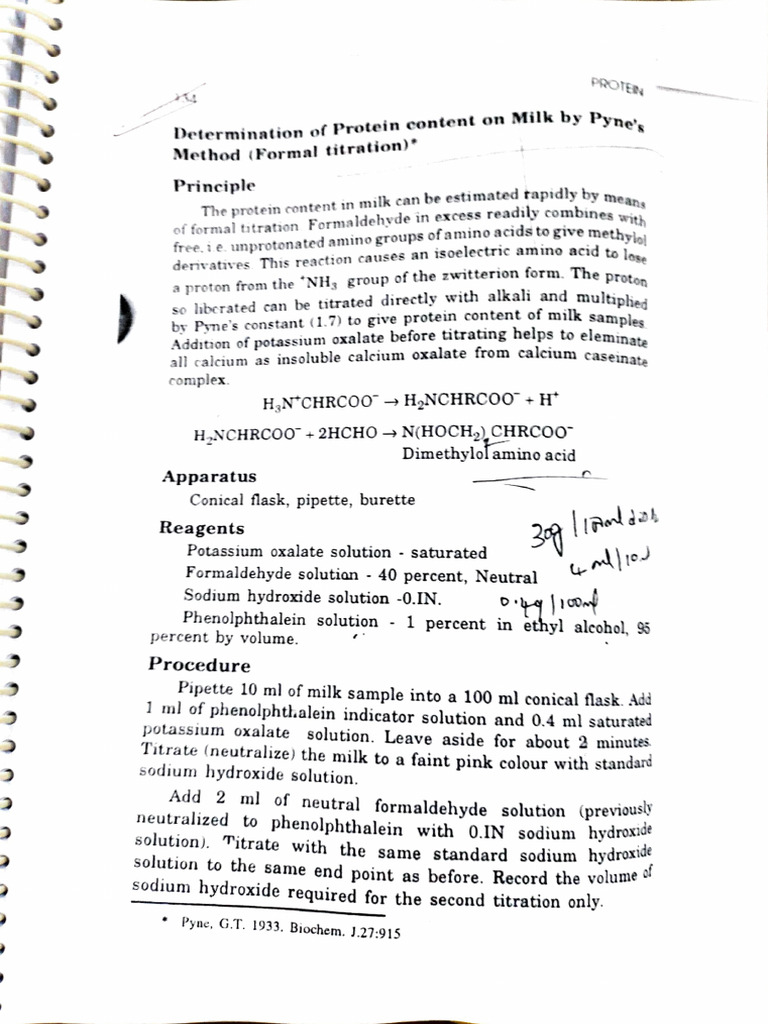 Determination of Protein Content | PDF