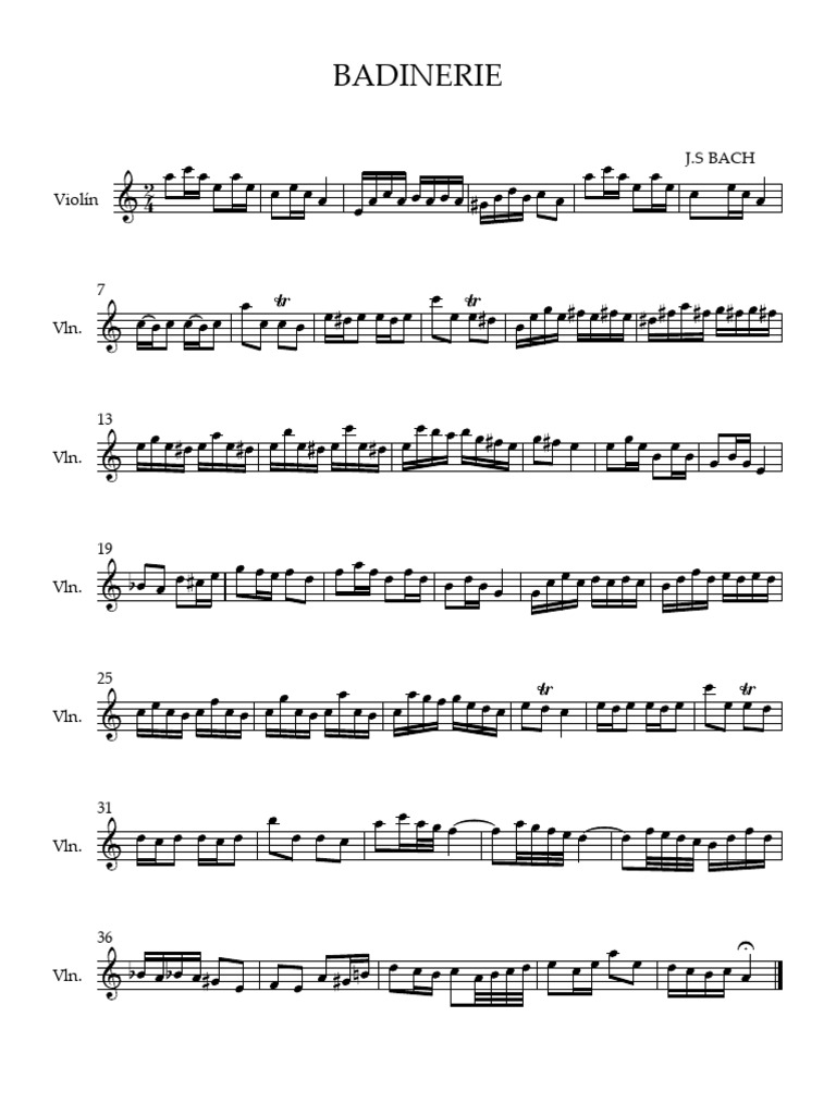 Badinerie Violin | PDF