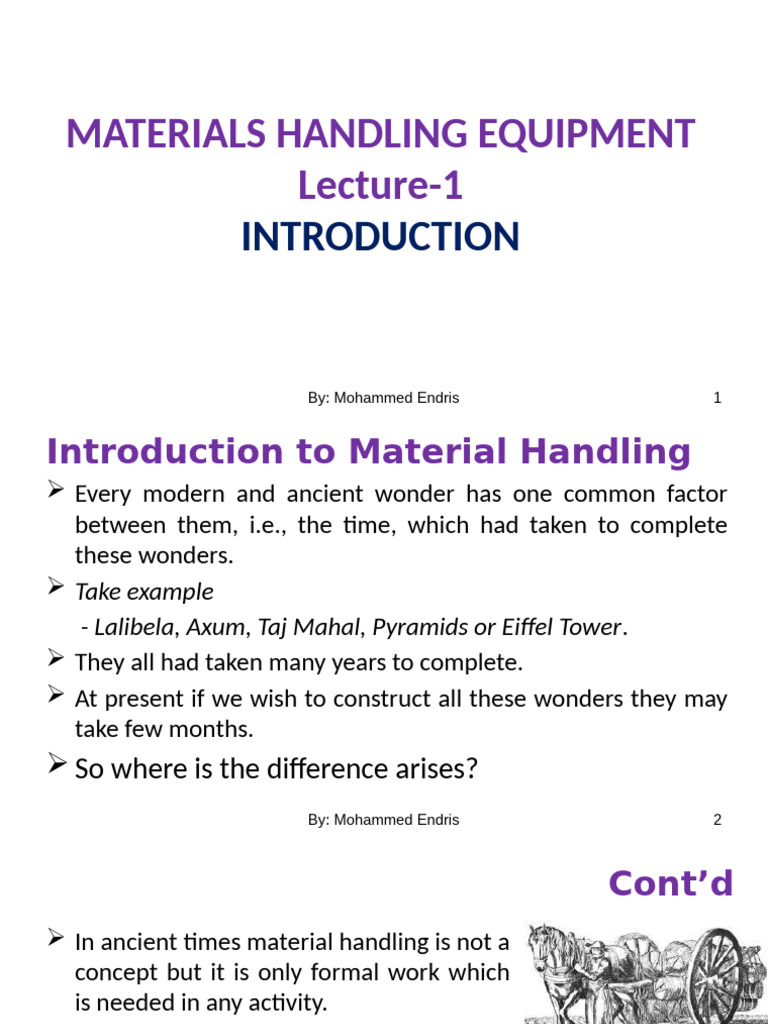 Material Handling Lecture-1 | PDF | Liquids | Warehouse