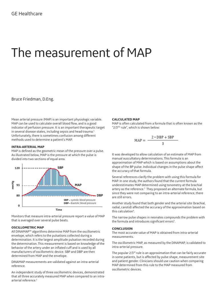 DINAMAP Determines MAP White Paper | PDF | Blood Pressure | Pulse