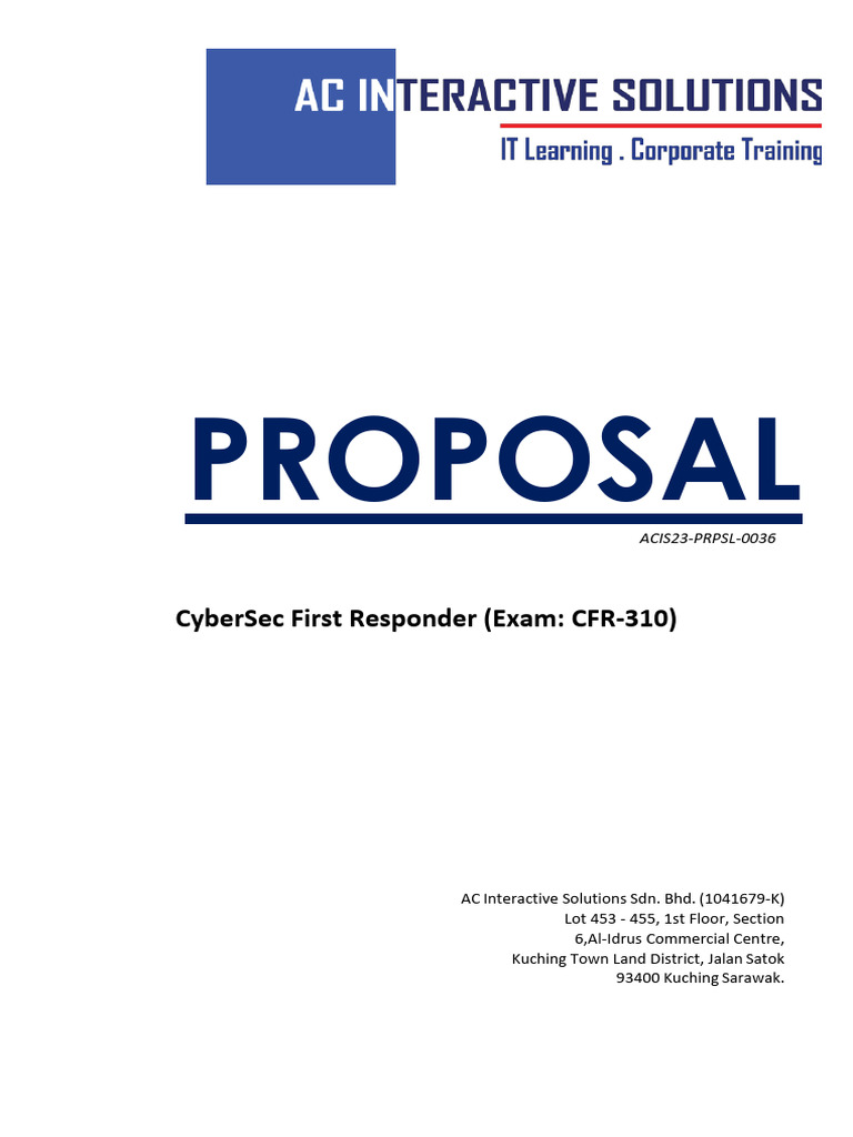 PROPOSAL For SUNWAY GROUP - 0036 | PDF | Computer Security | Security