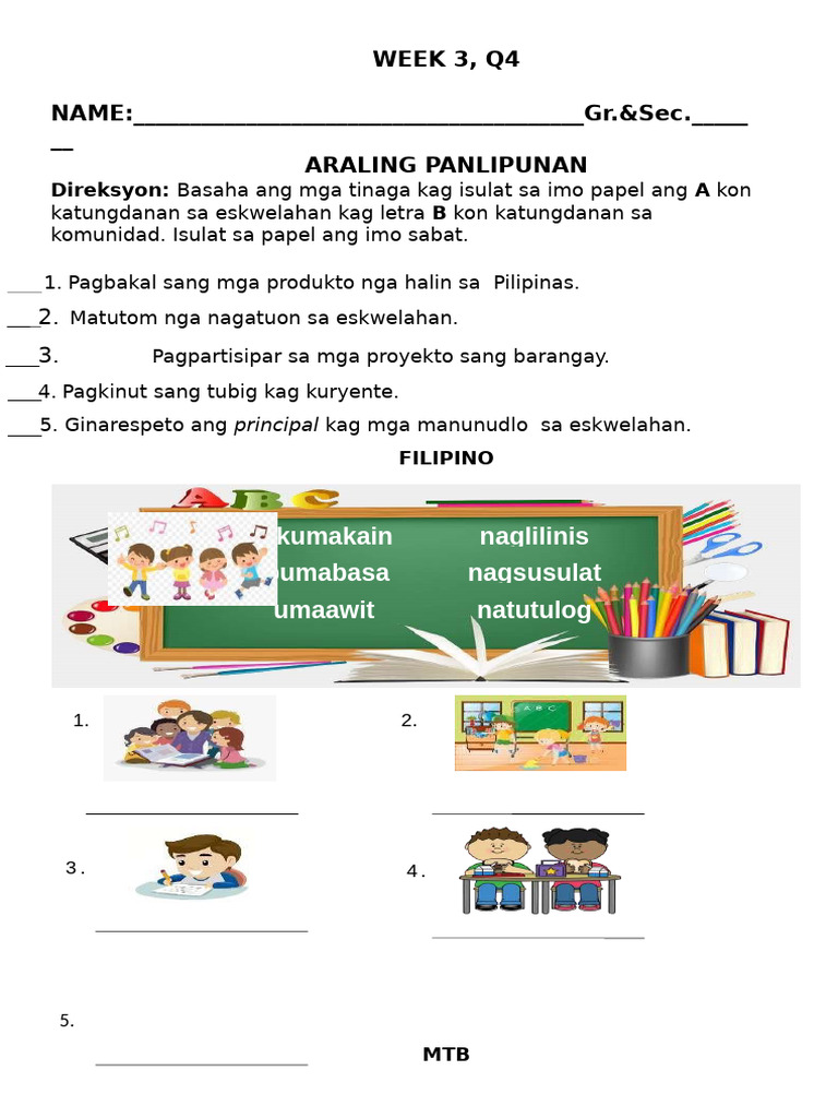 Activity Sheet Week 3 Q4 | PDF