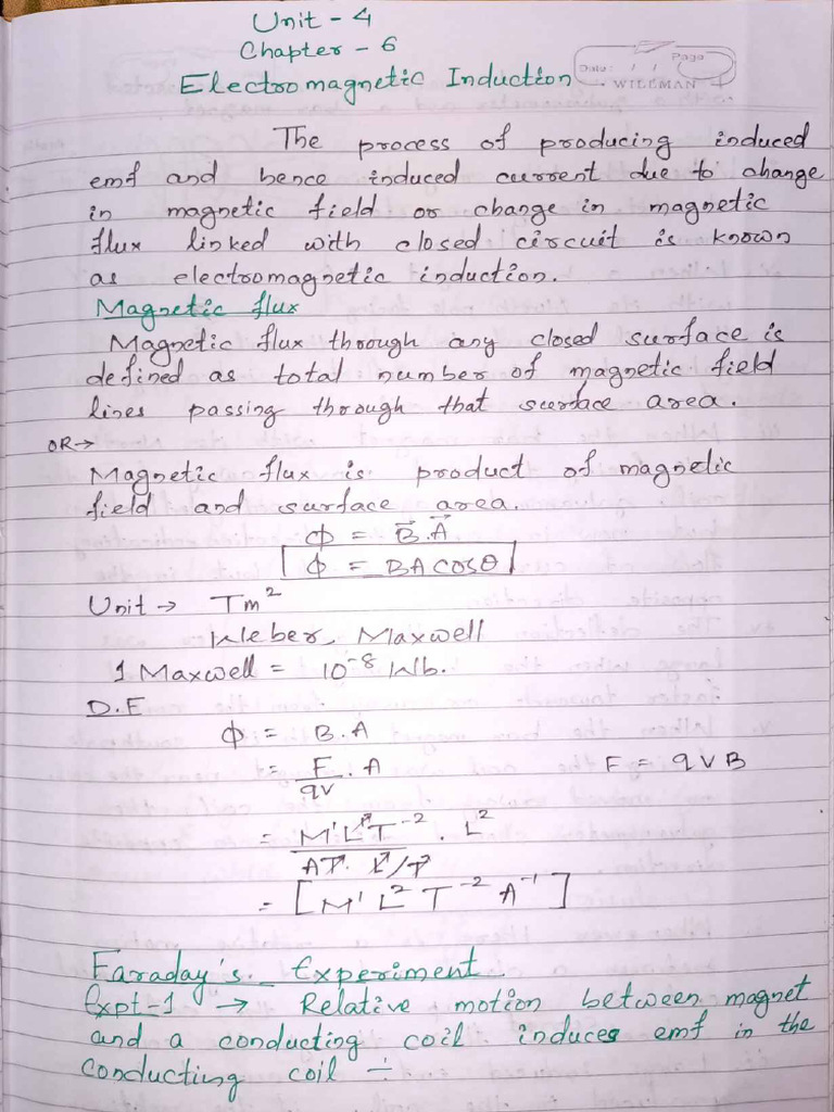 Electromagnetic Induction ch 6 | PDF Electromagnetic Induction ch 6 | PDF