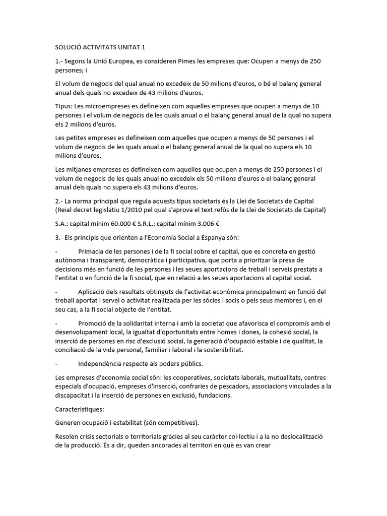 Solucions Activitat Unitat 1 | PDF