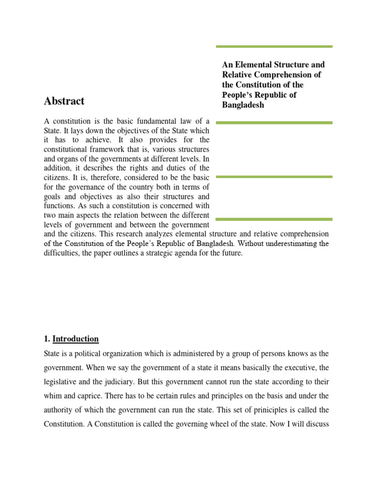 An Elemental Structure of Our Constituti | PDF | Constitution | God In ...
