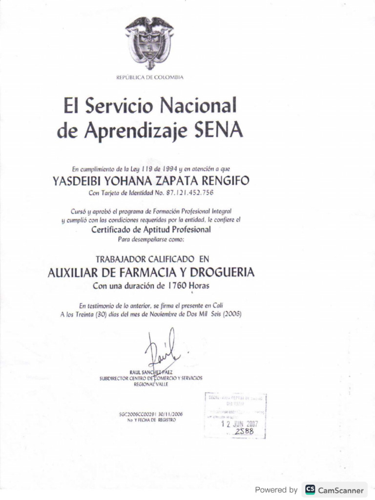 Diploma y Acta SENA | PDF