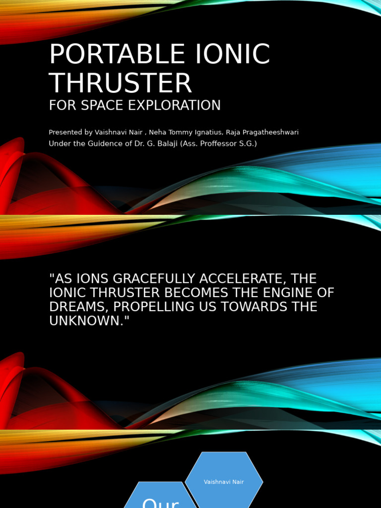 Portable Ionic Thruster - 1 | PDF | Spacecraft Propulsion | Ion