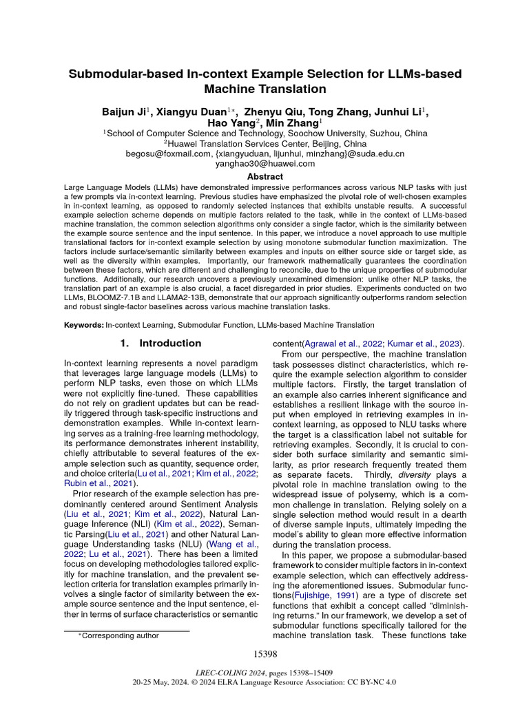 Ji 等 - 2024 - Submodular-based In-context Example Selection for | PDF | Function (Mathematics ...
