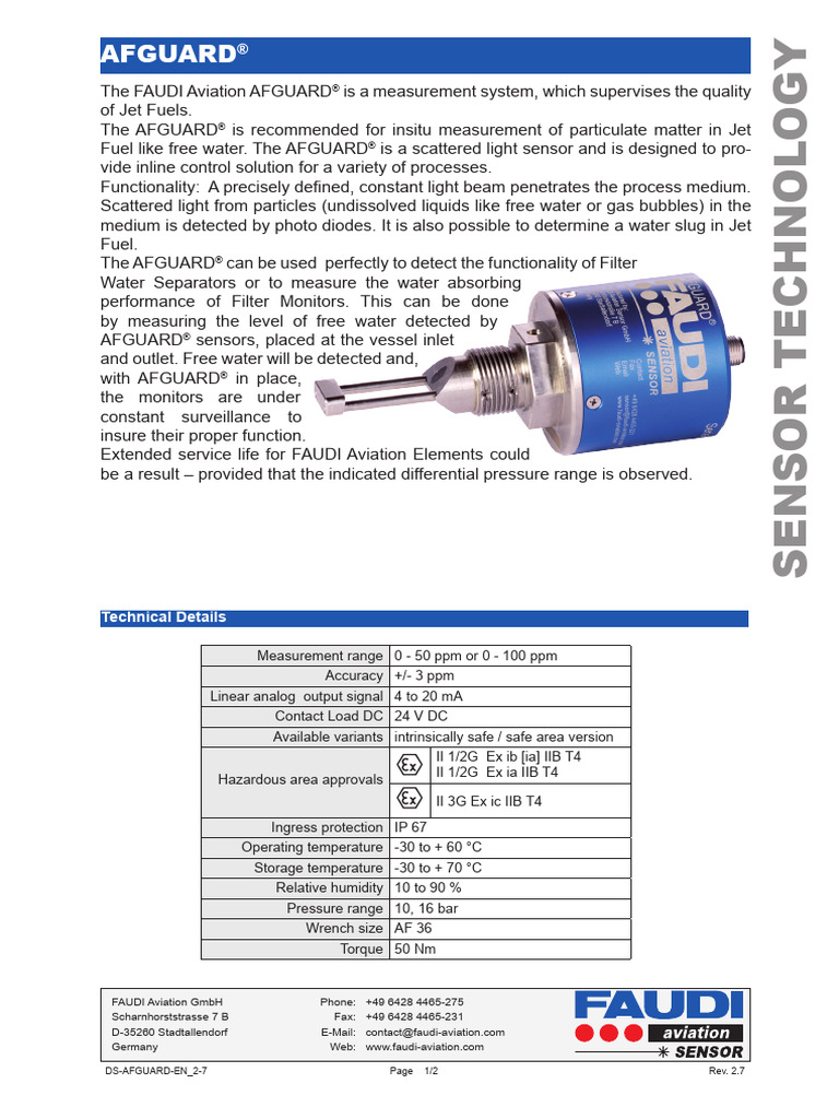 DS Afguard en - 2 7 | PDF | Water | Sensor