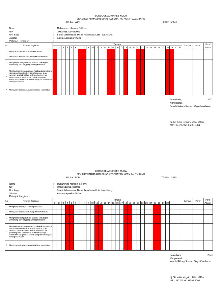 Logbook Alih Jabatan 2023 | PDF