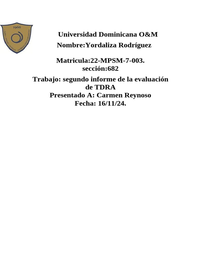 Primer Informe Del Otis Superior | PDF | Evaluación | Sicología