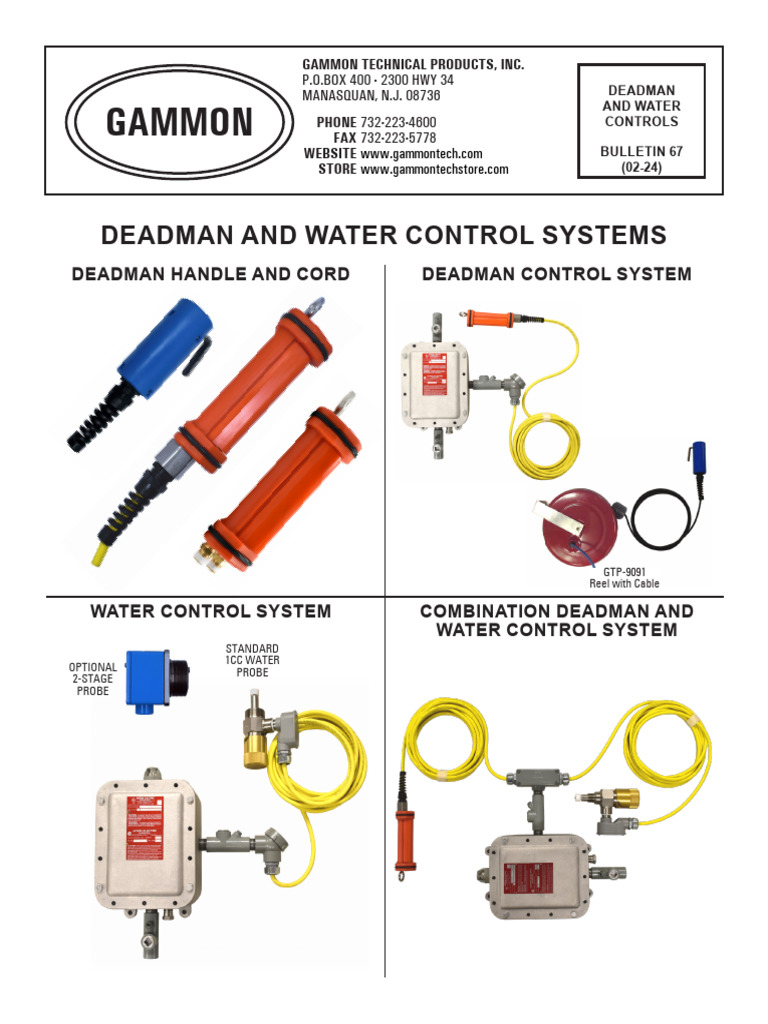 Gammon: Deadman and Water Control Systems | PDF | Electrical Connector ...